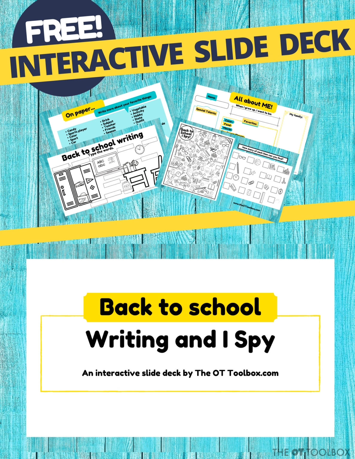Back to School Activity-Writing Slide Deck - The OT Toolbox