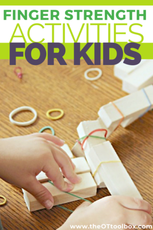 Hand Strengthening Activity with Blocks and Rubber Bands (So Easy ...