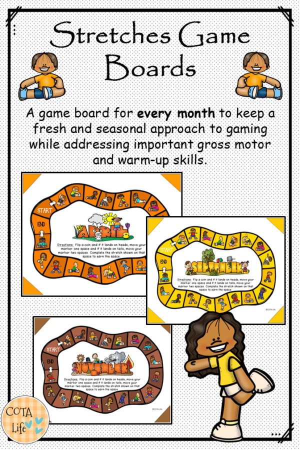 Stretching Games (Printable Stretching Board Games) - The OT Toolbox