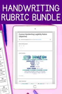 Handwriting Rubric Bundle - The OT Toolbox