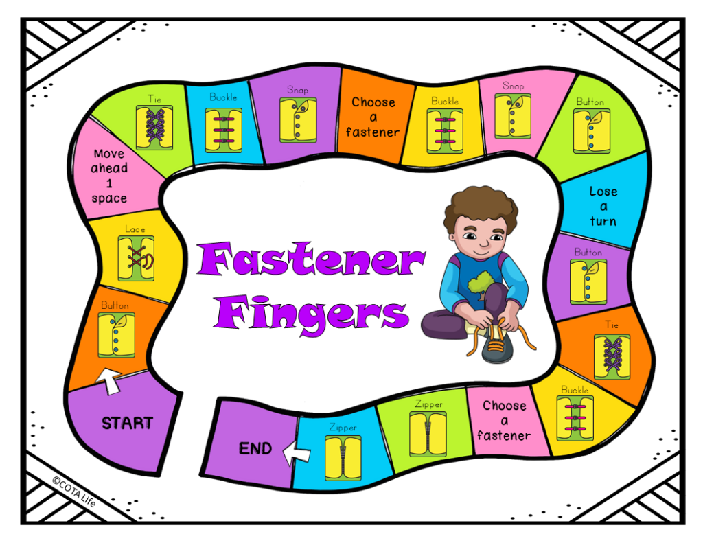 Fine Motor Fastener Fingers Game Boards - The OT Toolbox