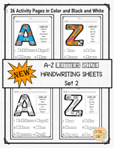 NEW! A-Z Handwriting Sheets - The OT Toolbox