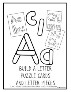 Alphabet Build-a-Letter Puzzle Cards - The OT Toolbox