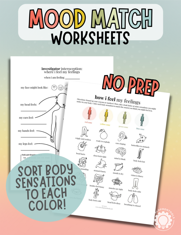 Mood Match Self Regulation Body Scans - The OT Toolbox