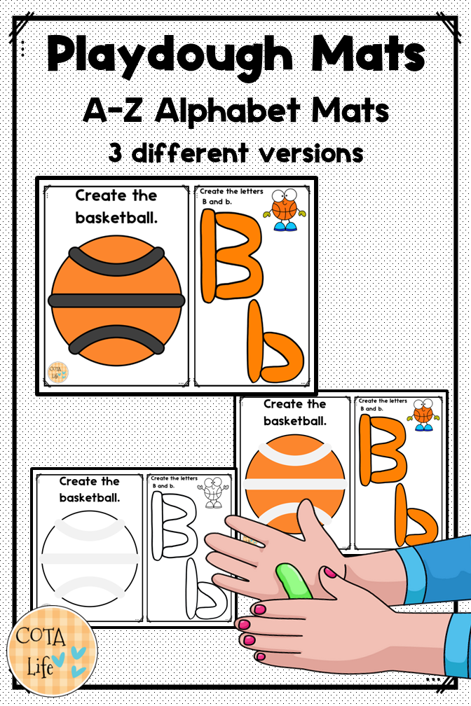 A-Z Alphabet Playdough Mats - The OT Toolbox