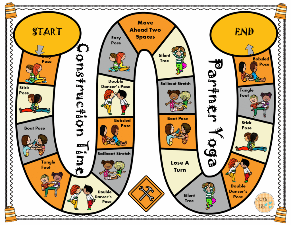 Partner Yoga Game Boards - The OT Toolbox