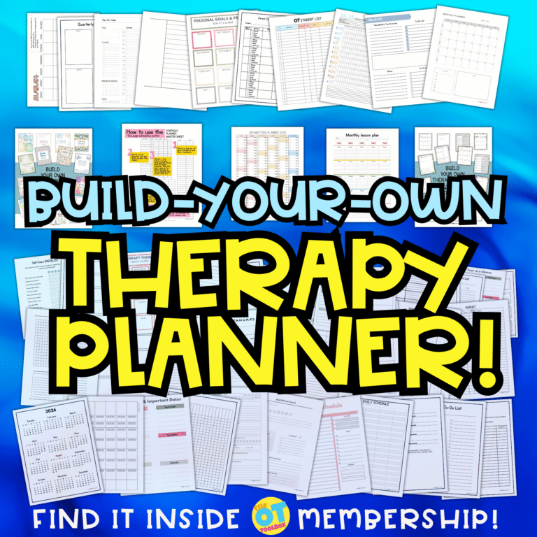 Build Your Own Therapy Planner- Customizable Occupational Therapy ...