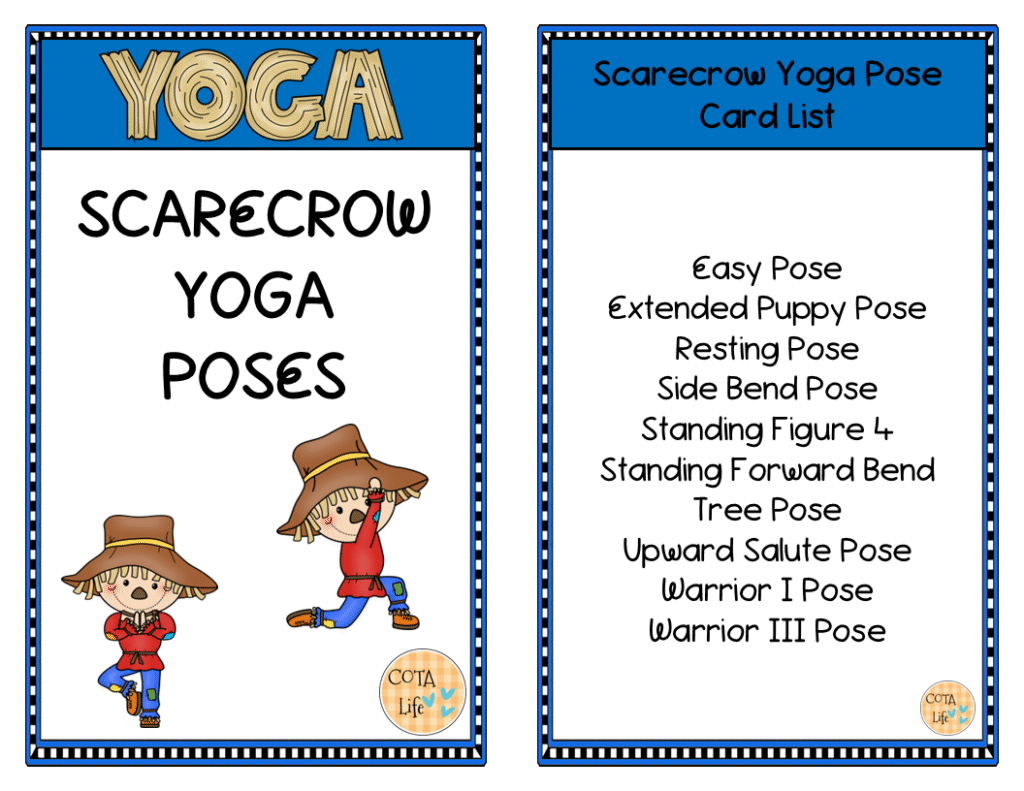 Scarecrow Yoga Pose Cards - The OT Toolbox
