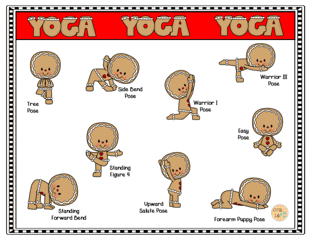 Gingerbread Man Yoga Pose Cards - The OT Toolbox