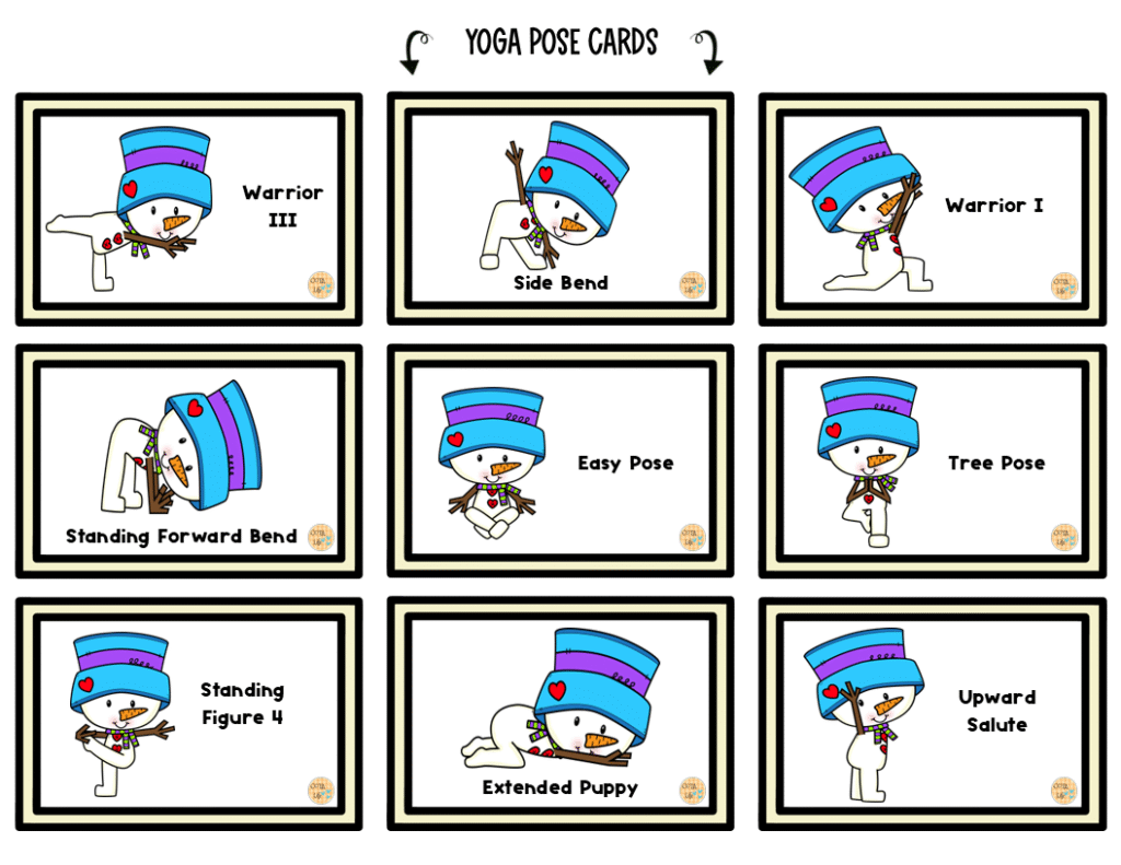 Monthly Themed Yoga Pose Game Boards - The OT Toolbox