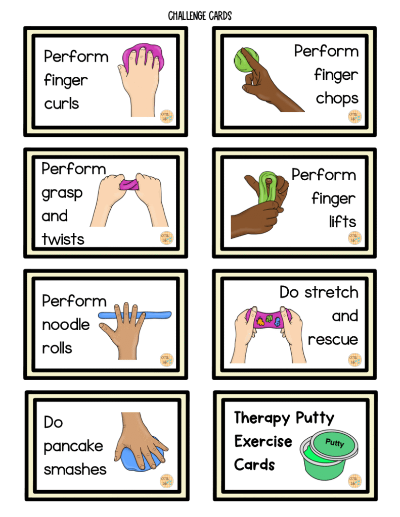 Therapy Putty Mini Game Boards - The OT Toolbox