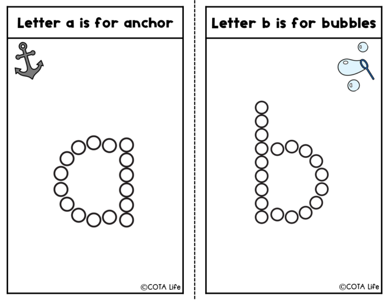 Cotton Swab Letter, Number, and Shape Cards - The OT Toolbox