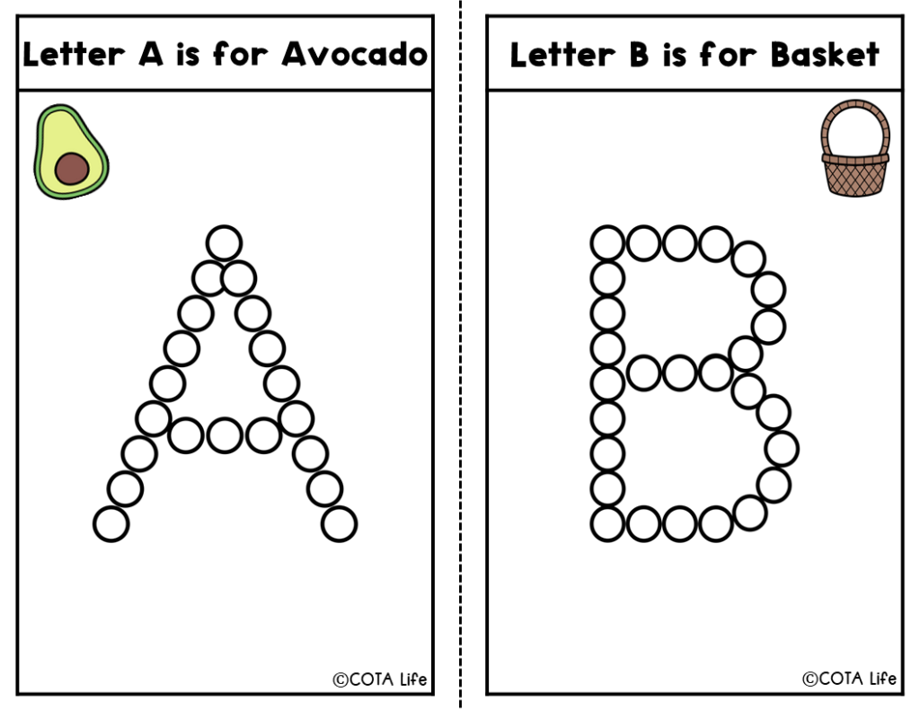 Cotton Swab Letter, Number, and Shape Cards - The OT Toolbox