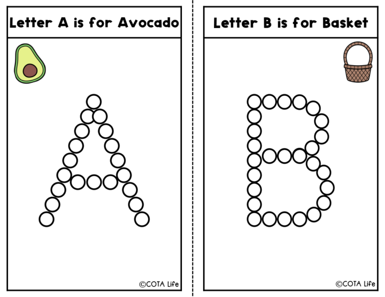 Cotton Swab Letter, Number, and Shape Cards - The OT Toolbox