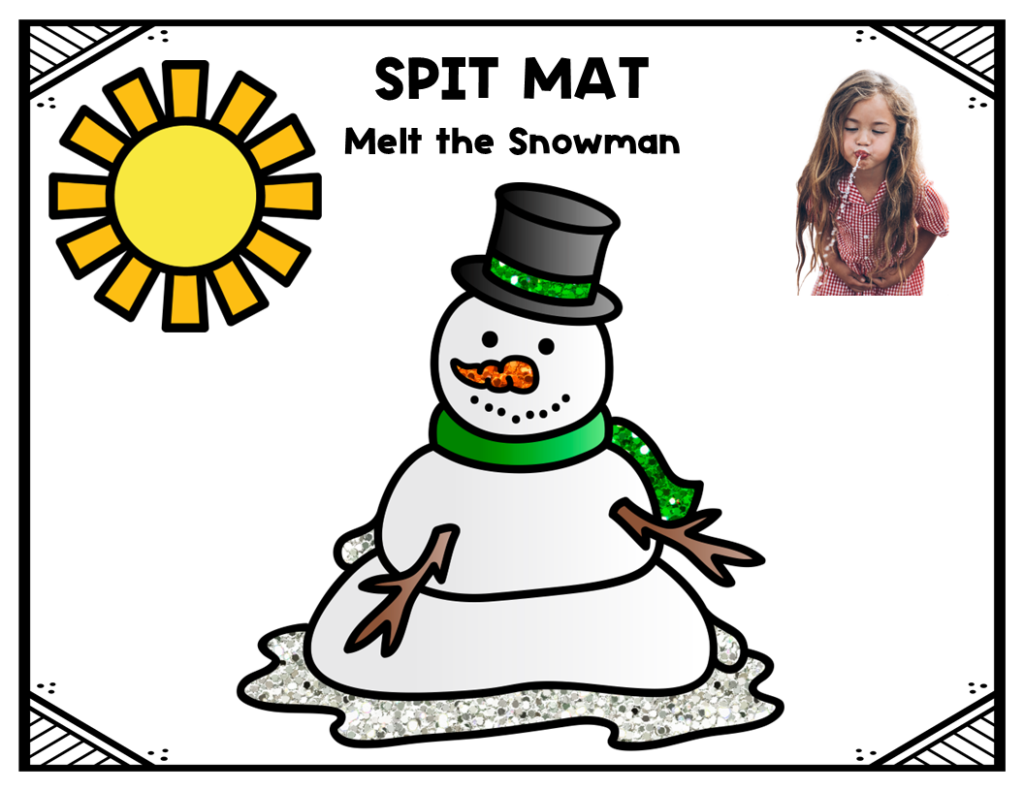 Spit the Spot! Oral Motor Training Mats for Kids - The OT Toolbox