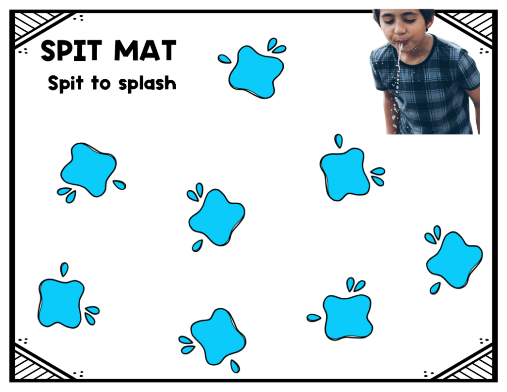 Spit the Spot! Oral Motor Training Mats for Kids - The OT Toolbox