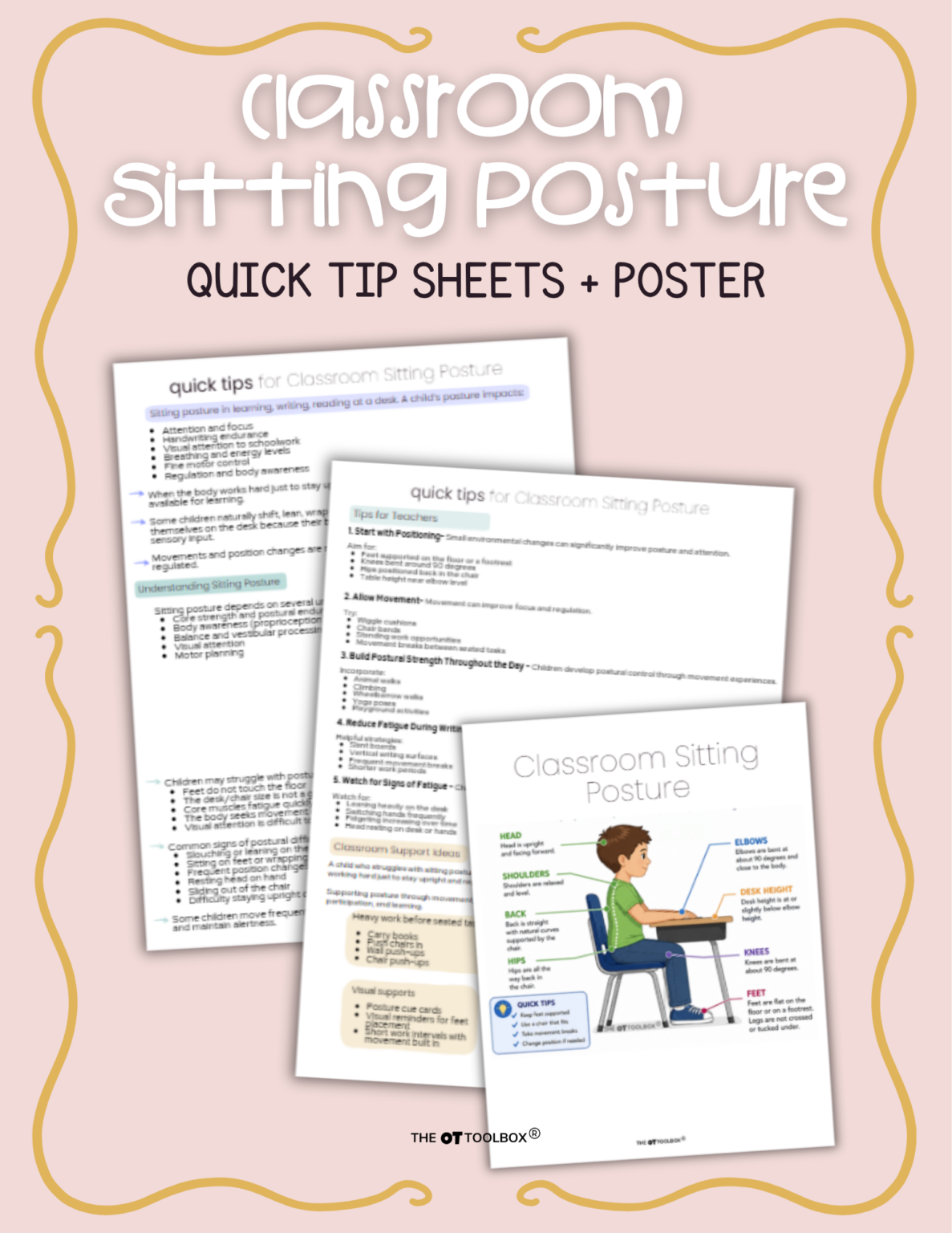 Quick Tips: Understanding Sitting Posture for School - The OT Toolbox